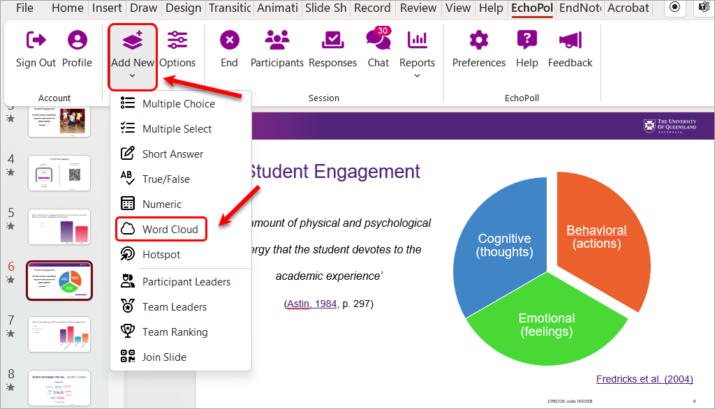 Echopoll Create A Word Cloud Question Original Elearning